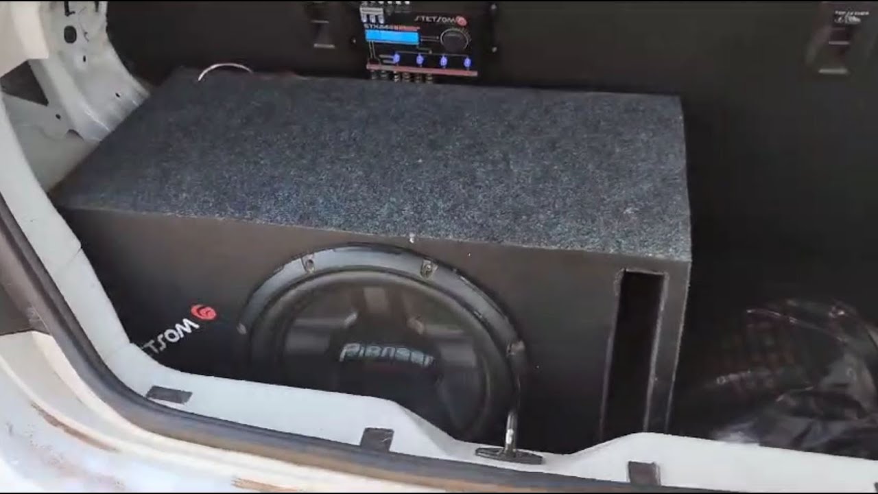 1 SUBWOOFER PIONEER 311 TOCANDO MUITO FORTE EM CAIXA PROJETADA, IMPRESSIONANTE ESSE RESULTADO ...