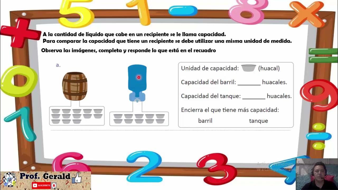 2.1 COMPAREMOS LA CAPACIDAD DE RECIPIENTES 2º GRADO - YouTube