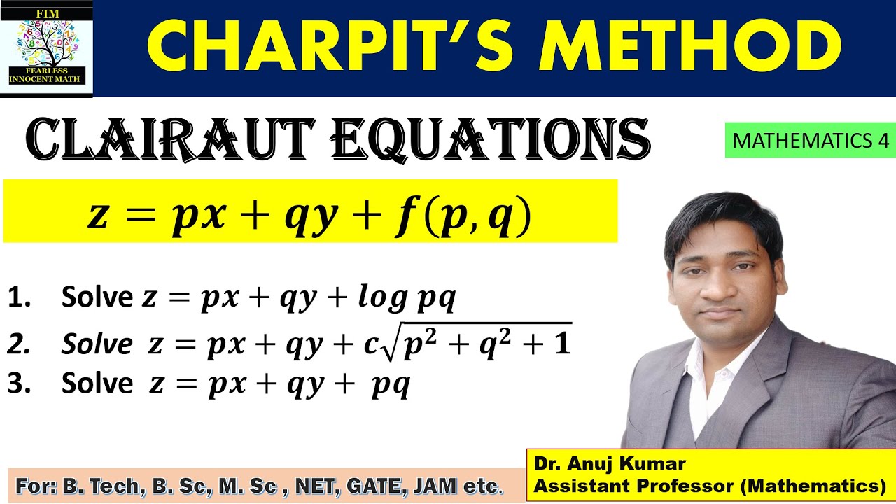 Clairaut Equation | Clairaut Equation PDE | Clairaut Equation Proof | Clairaut Equation Problems ...