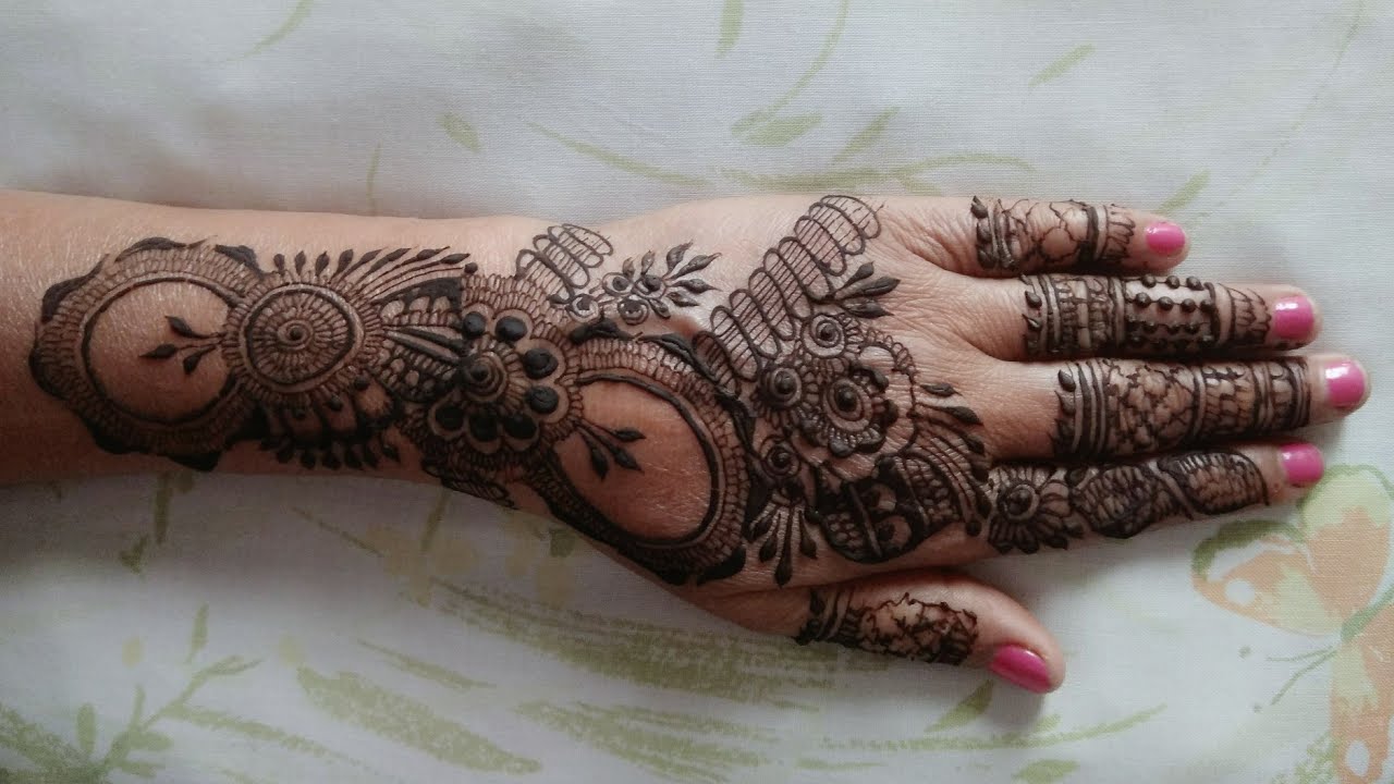 Mandala Style Back Hand Mehndi Design For Diwali !दीवाली के लिए मेहँदी ...