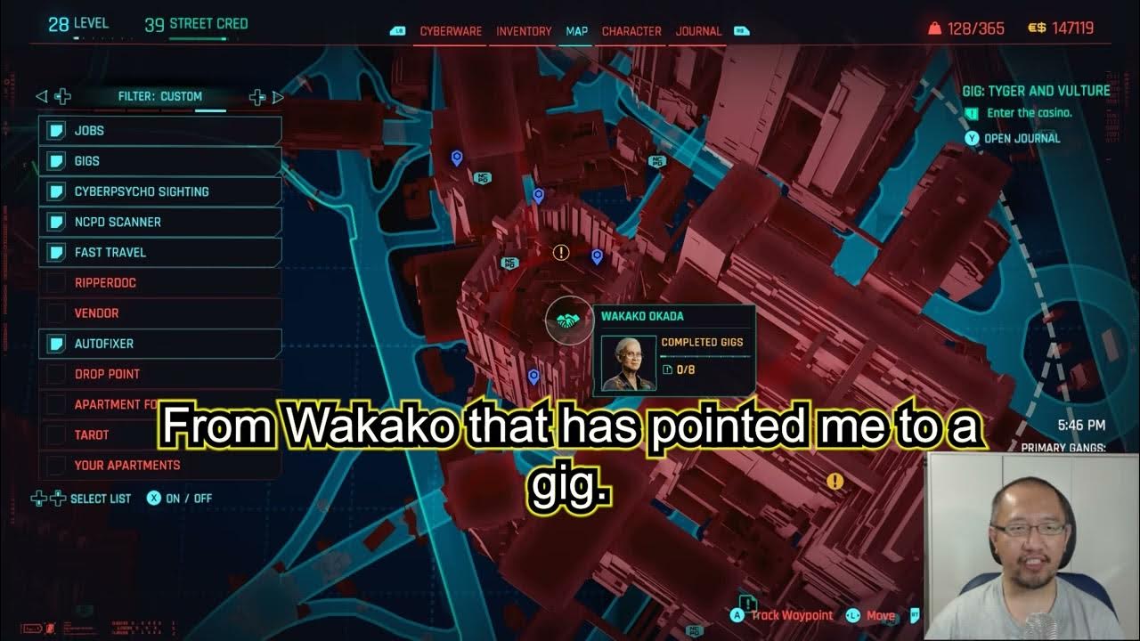 How to start completing gigs for Wakako Okada in Cyberpunk 2077 - YouTube