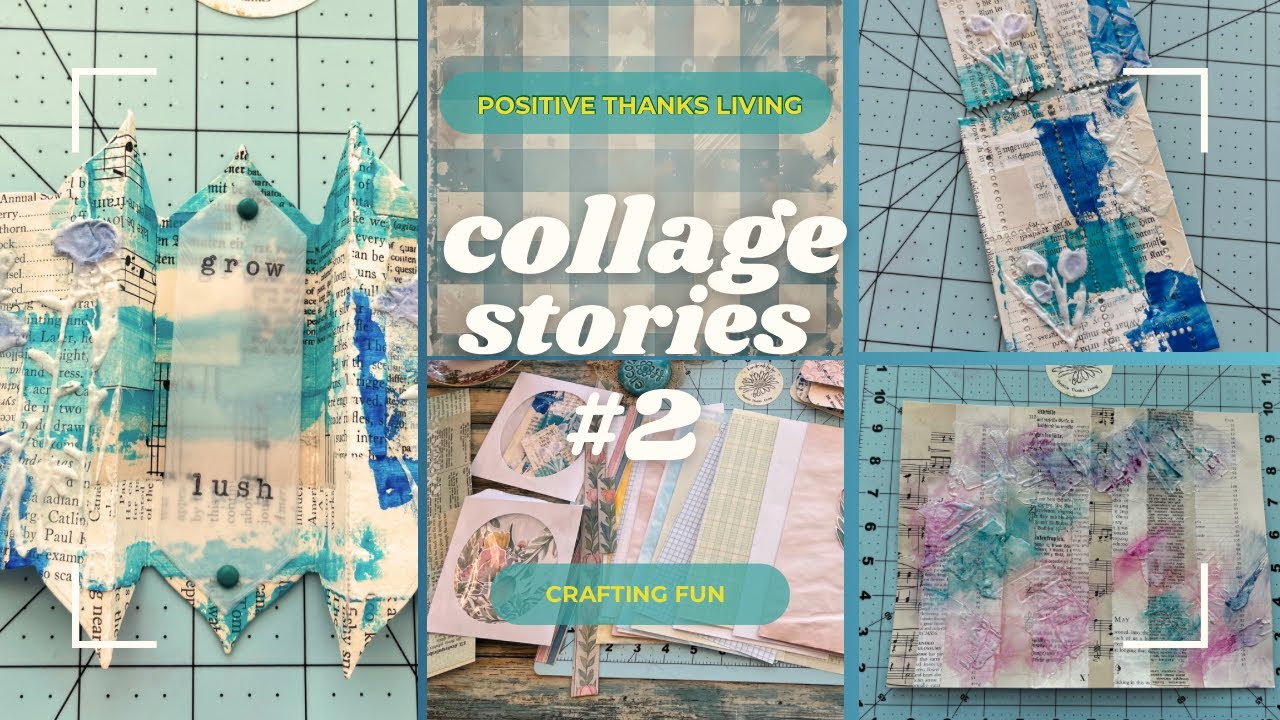 Collage Stories: texture paste fun on plain masterboards & spring ...