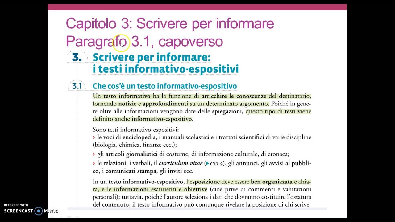 Testo espositivo paragrafazione3 - YouTube