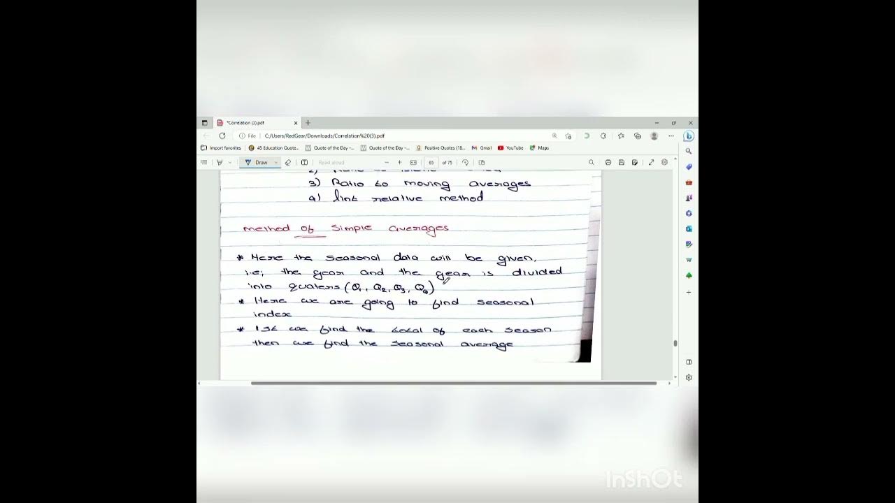 Module 4 Time Series Analysis And Index Number Youtube