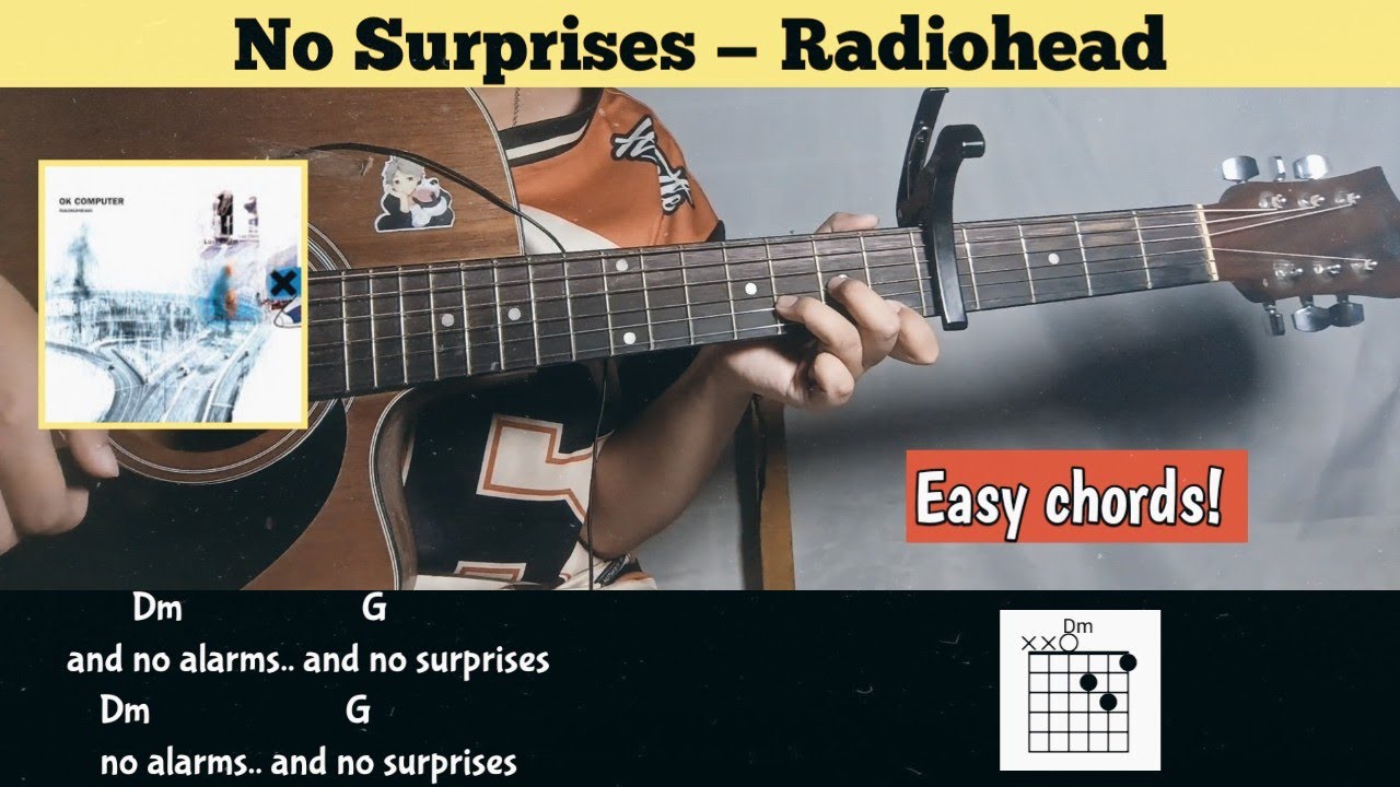 Tutorial Guitar (No Surprise — Radiohead) Easy chords! - YouTube