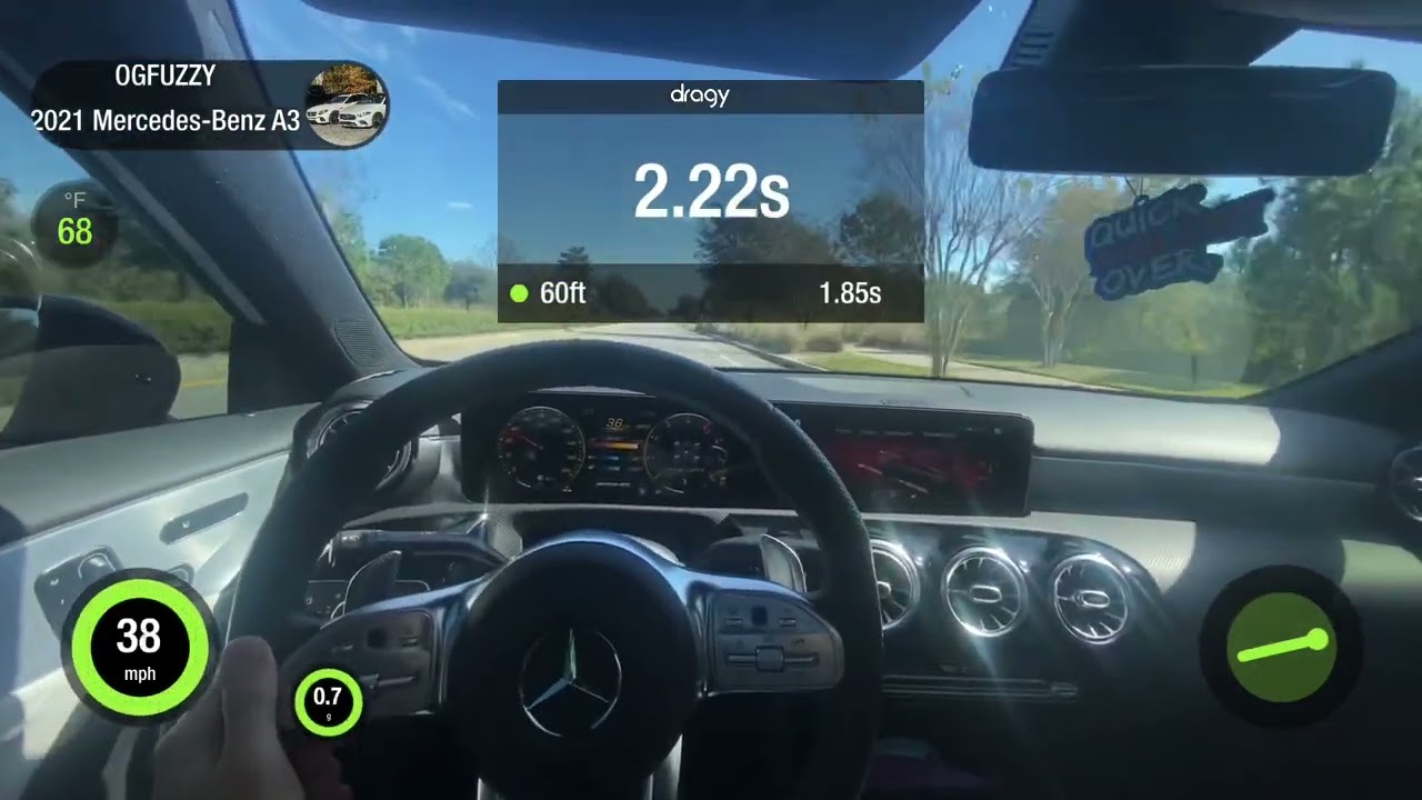 2021 A35 AMG Launch Control 0-60 1/8 mile (stage 2) - YouTube