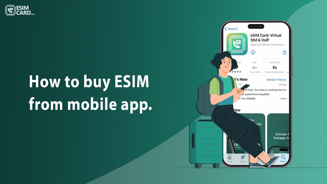How to buy esim from Mobile App | A Step-by-Step Guide | eSIMCard - YouTube
