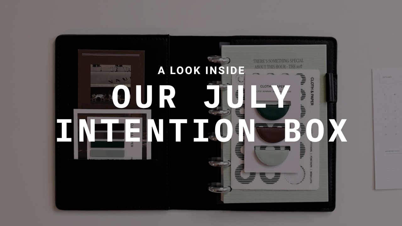July Intention Box Unboxing | Cloth & Paper - YouTube