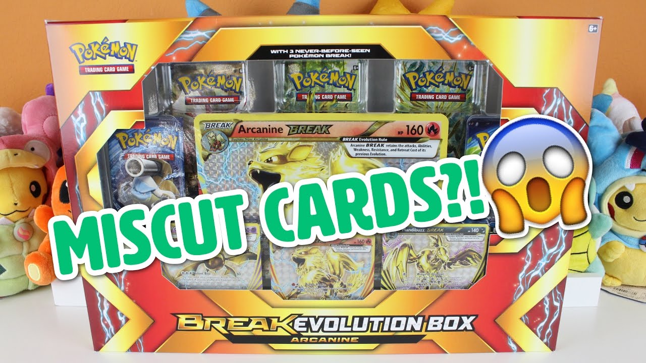 SUPER Strange MISCUT Cards! Opening an ARCANINE Break Evolution Box ...