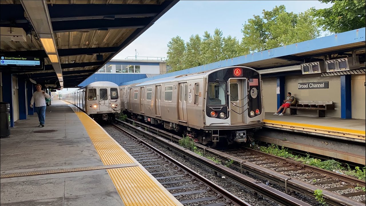 MTA NYC Subway R179 & R46 A Trains @ Broad Channel (8/9/21) - YouTube