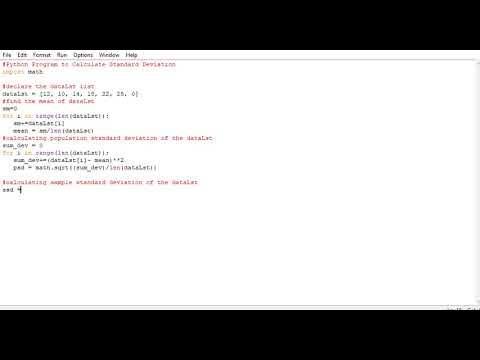 Python Program to Calculate Standard Deviation - YouTube