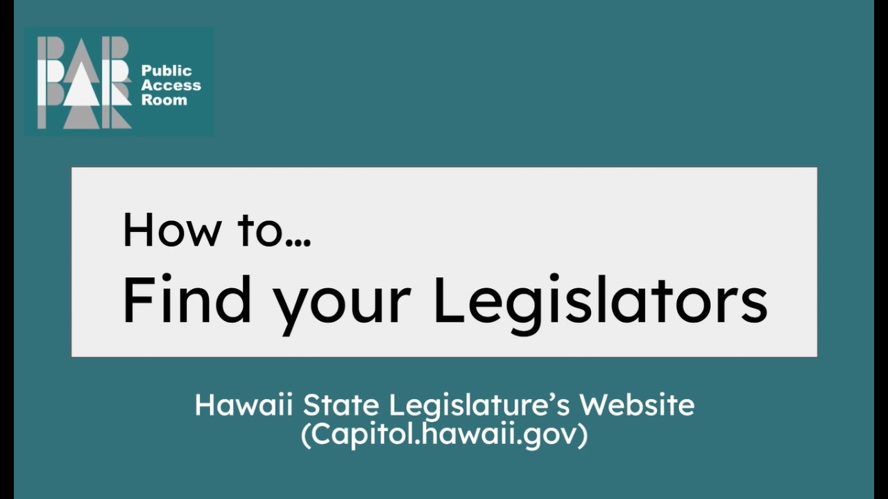 How to Find your Legislator - YouTube