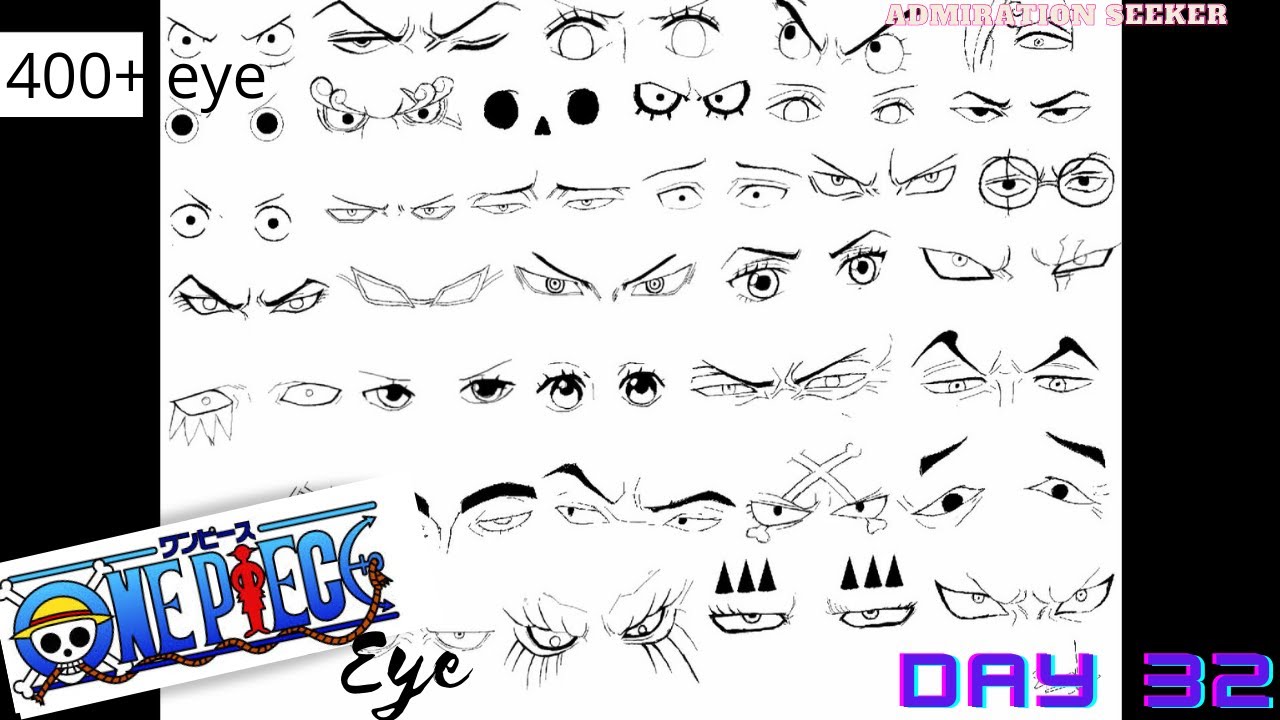 One piece character eye drawing | 400 + eye - YouTube