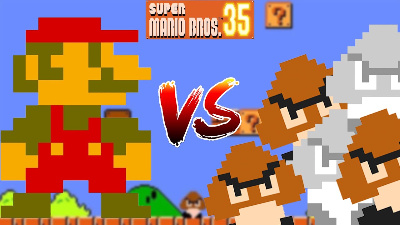 This Goomba army is destroying me!? Super mario 35 - YouTube