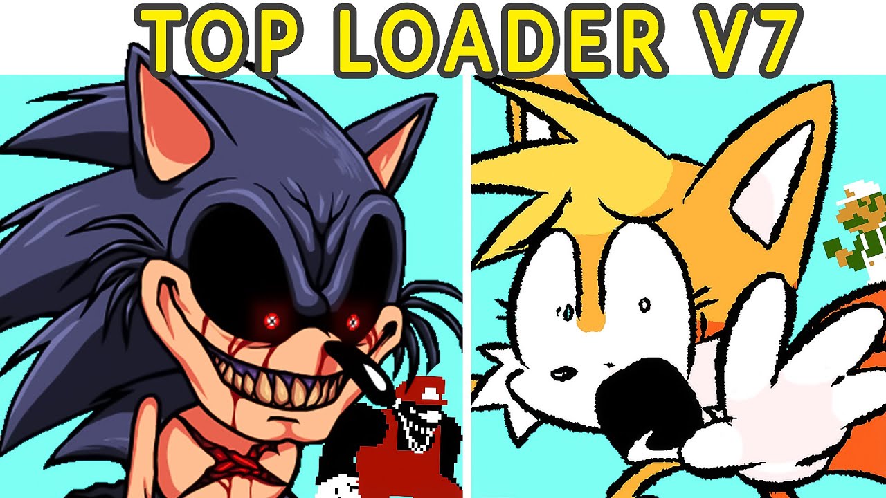 Friday Night Funkin' VS Lord X & MX VS Tails & Mario | Top loader v7 ...