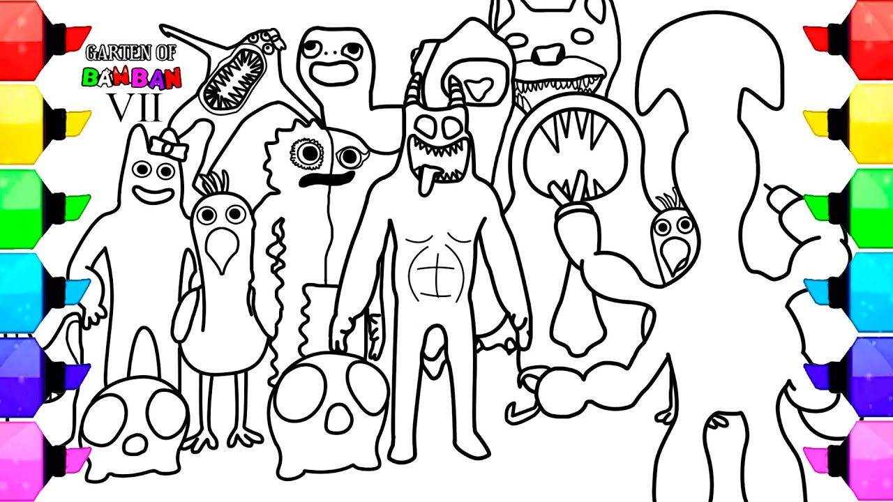 Garten of Banban 7 Coloring Pages / How to color The Whole Army of Sir ...