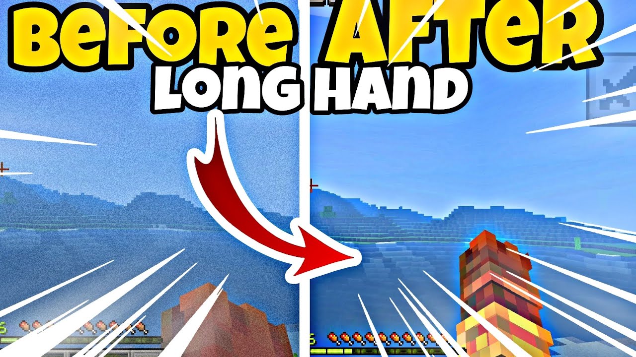 better hand v3.2 for MCPE (LONG AND SMALL HAND) - YouTube
