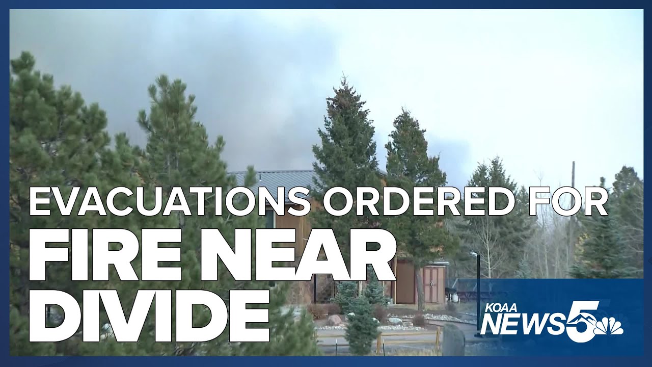Evacuations ordered for fire burning near Divide Monday afternoon - YouTube