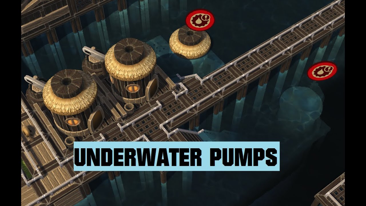 Timberborn - how to get water during long droughts - underwater pumps ...