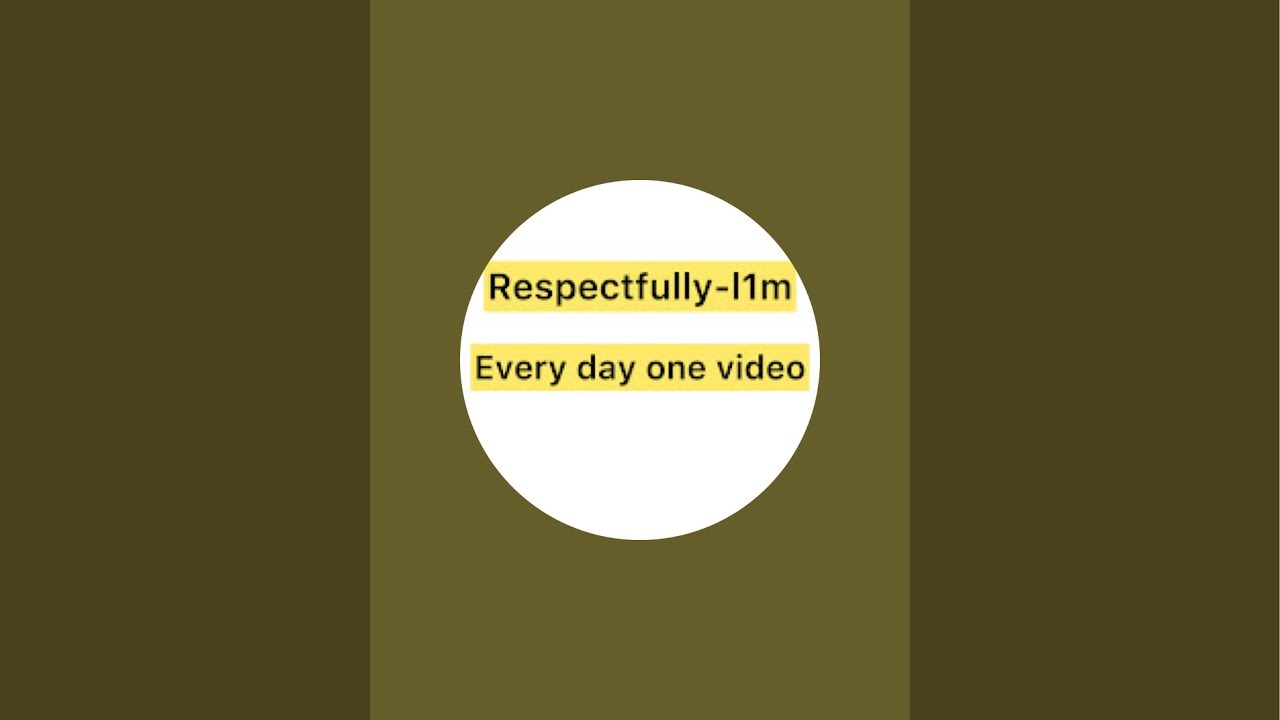 Respectfully is live! - YouTube