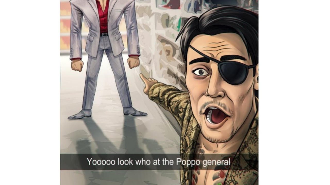 Andy bits: Look who at the Poppo general store #yakuzameme - YouTube
