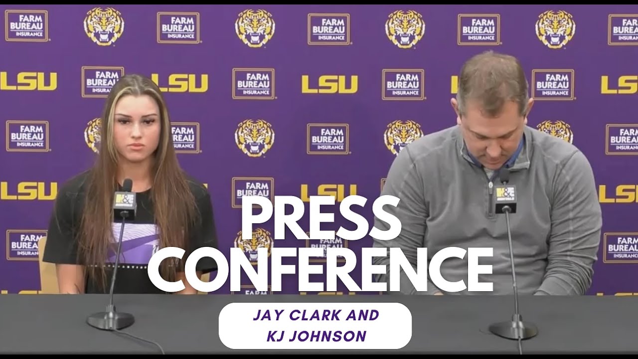 LSU Gymnastics Head Coach Jay Clark and KJ Johnson Media Availability ...