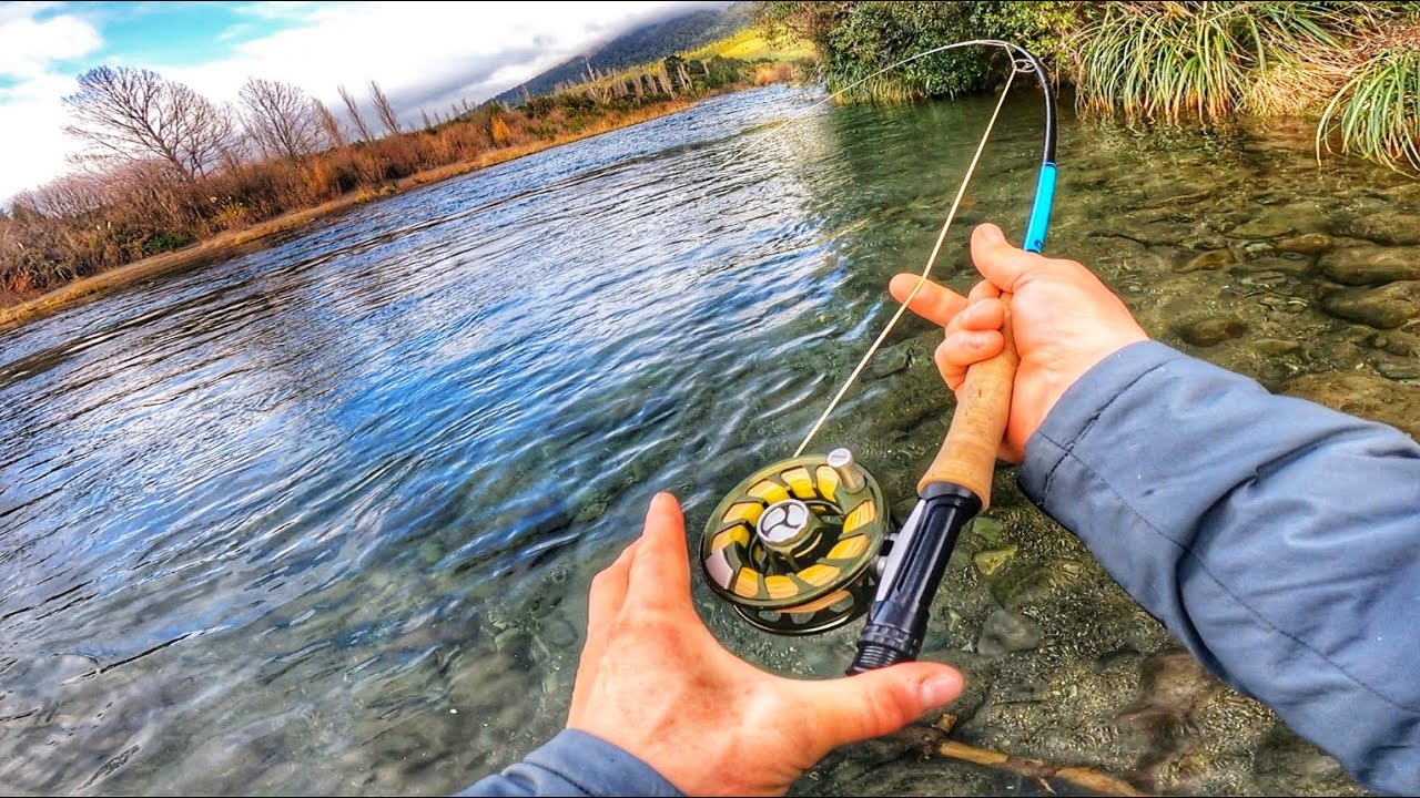 FLY FISHING for LAKE Run RAINBOW TROUT [New Zealand Fishing] - YouTube