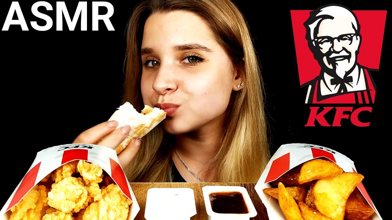 ASMR KFC Crispy Fried Chicken Bites & Twister & Fries Mukbang (No ...