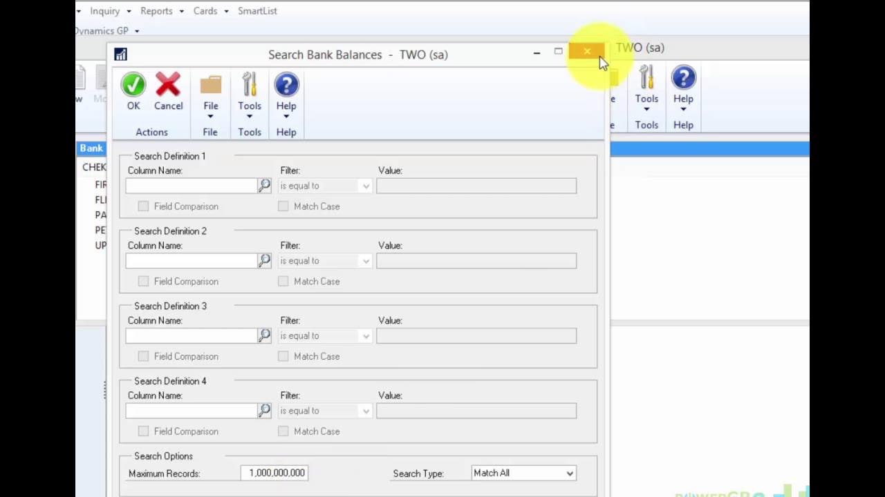 Setting SmartList Objects in Microsoft Dynamics GP - YouTube