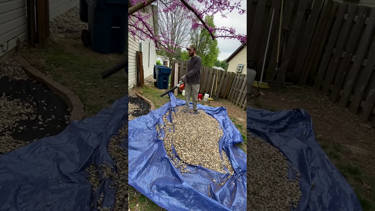 Landscaping!! Best way to clean rock fast and efficient - YouTube