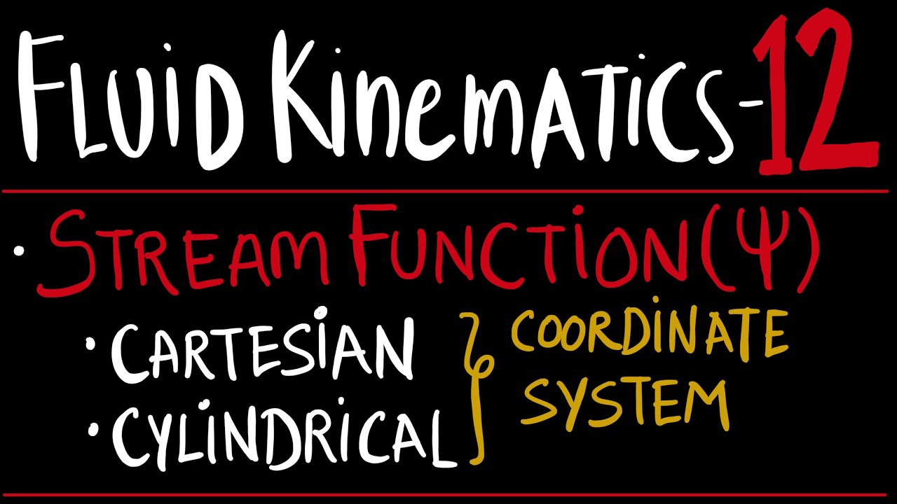 FLUID KINEMATICS 12 - STREAM FUNCTION • CARTESIAN COORDINATE ...