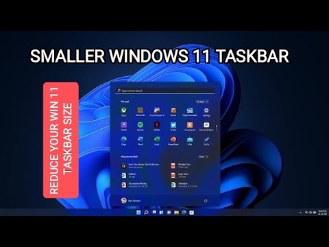 REDUCE YOUR WINDOWS 11 TASKBAR SIZE | How To • Small • Medium • Big # ...