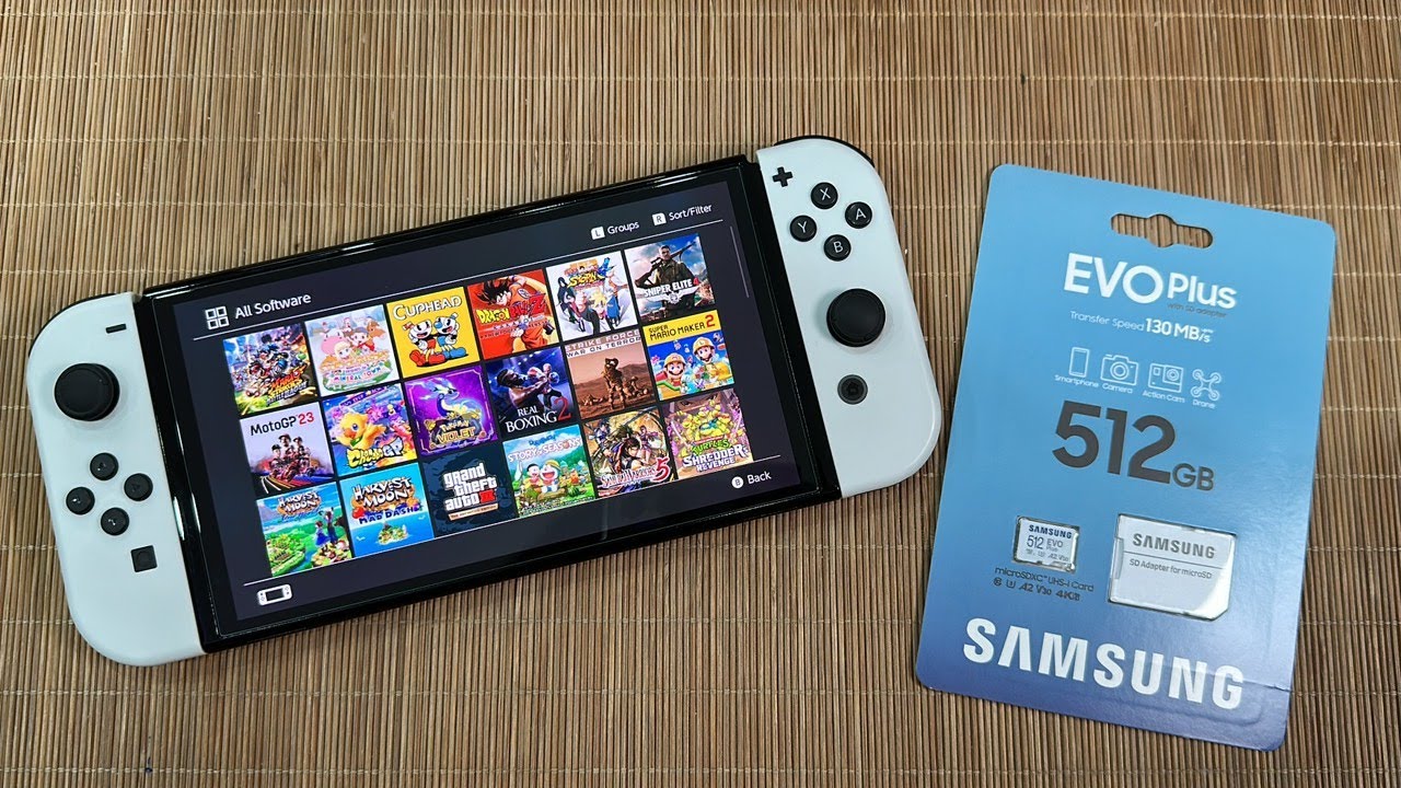 Nintendo Switch Oled hack thẻ nhớ 512GB có những gì ? - YouTube