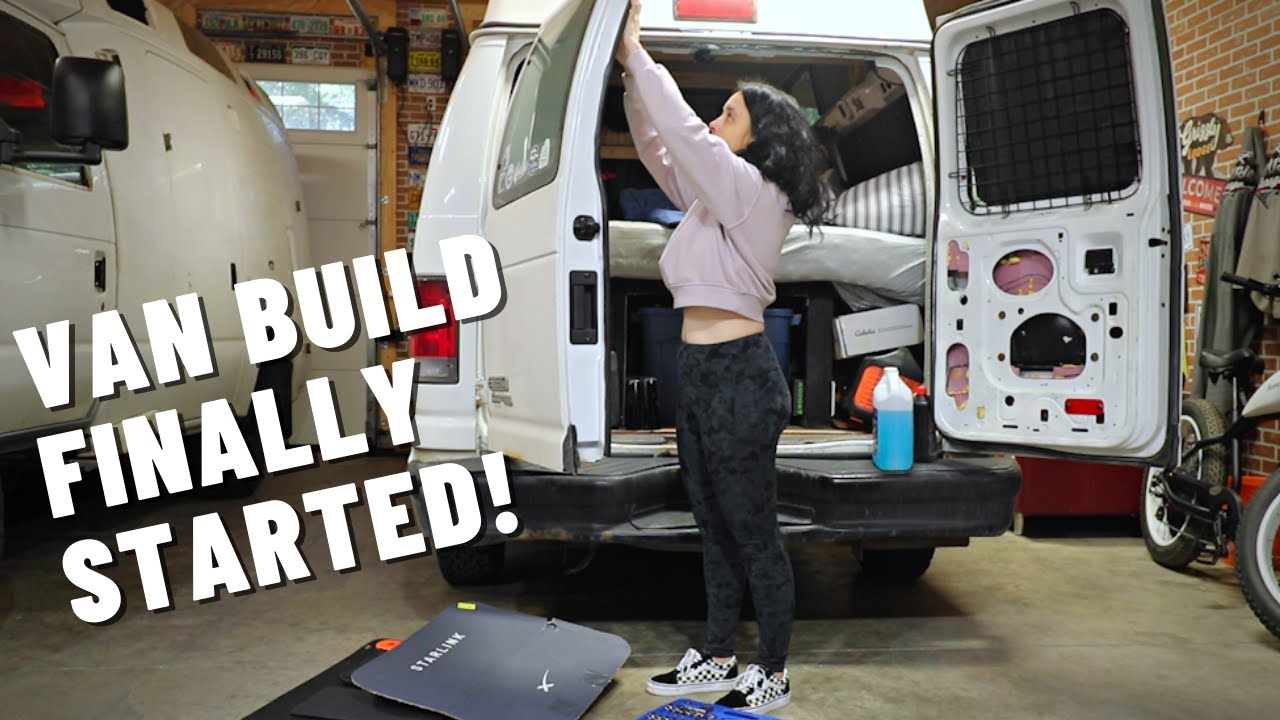 The VAN BUILD STARTED! I have a lot of work to do | van life - YouTube