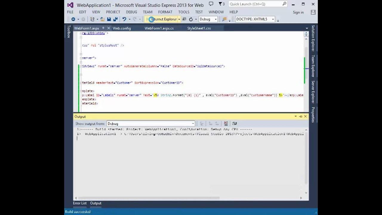 ASP.NET 2013 - How to bind multiple data to itemtemplate label in gridview - YouTube