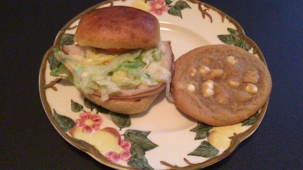 Savoring turkey ranch sidekick with a white macadamia cookie from ...