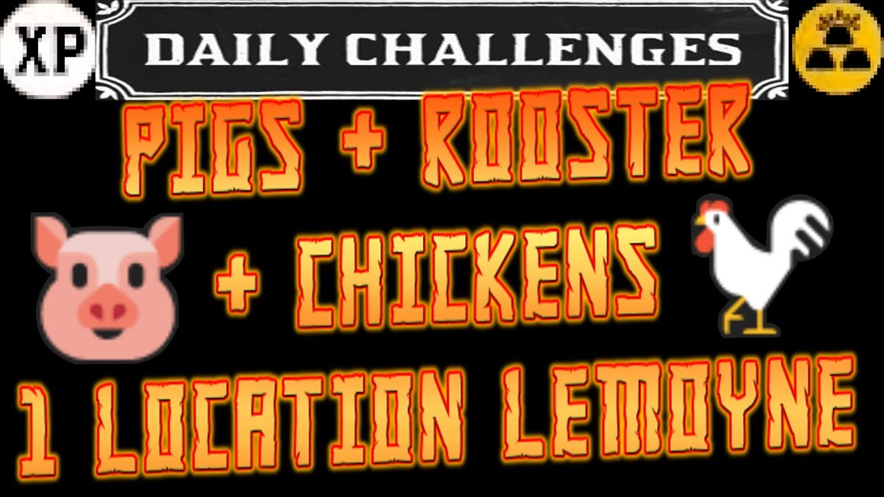 🐷🐓 2 Pigs and 1 Rooster Location RDR2 Online Daily Challenge Locations ...