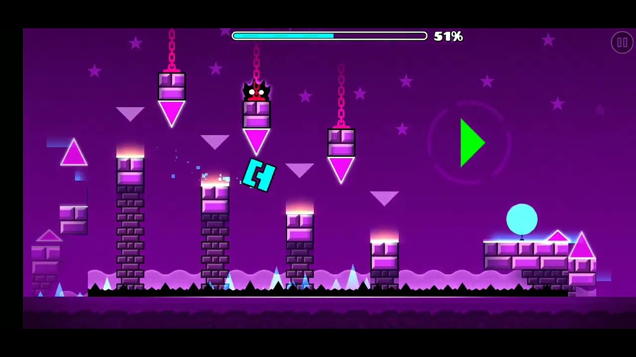 my first time playing in geometry dash...(geometry dash) - YouTube