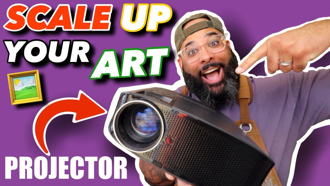 HOW TO SCALE UP YOUR CANVAS ART WITH A PROJECTOR - YouTube