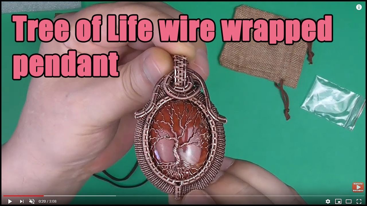 Handmade wire jewelry. Tree of Life wire wrapped pendant. - YouTube