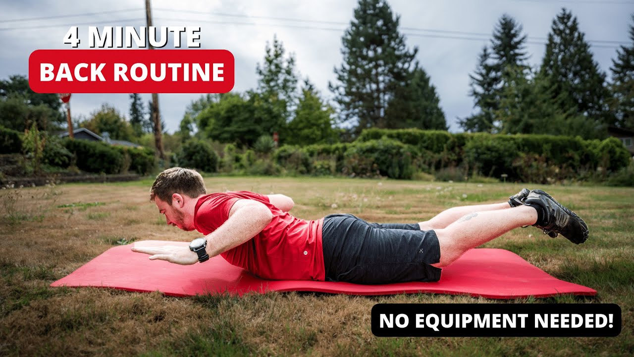 4 Minute at Home Back Workout (NO EQUIPMENT) - YouTube