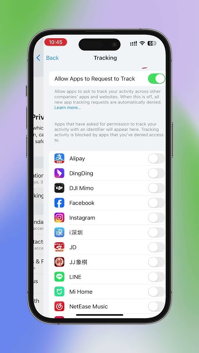 Disable "Allow Apps to Request to Track" 📱 🏻🤪 - YouTube