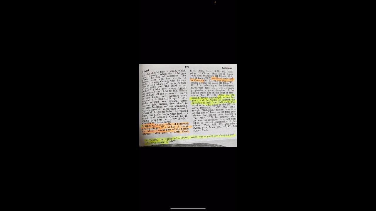 UNDERSTANDING OF HELL FIRE/GEHENNA/VALLEY OF HINNOM🔥🔥🔥‼️ - YouTube