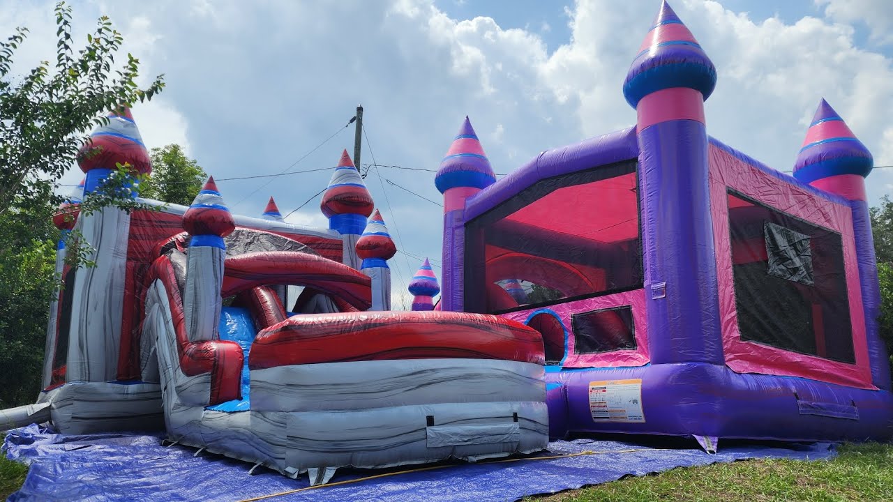 Jump Orange Bounce House Dual Lane Combo Units! My Thoughts??? - YouTube