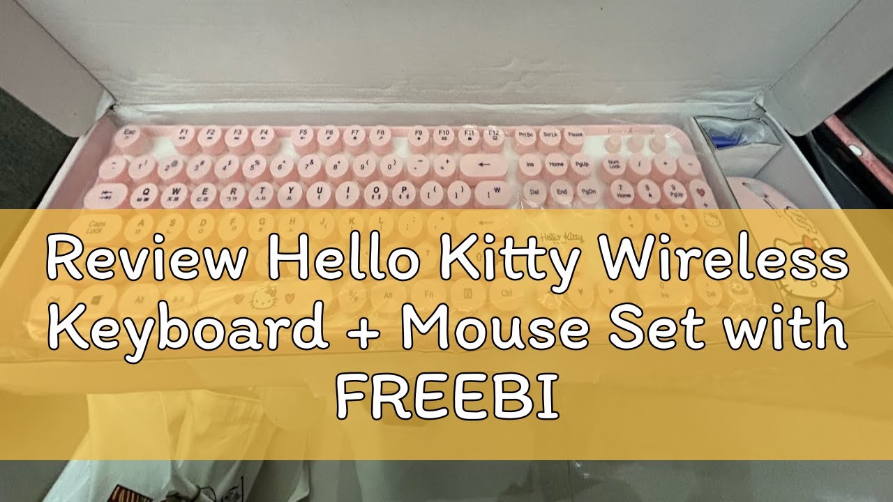 Review Hello Kitty Wireless Keyboard + Mouse Set with FREEBIES - YouTube