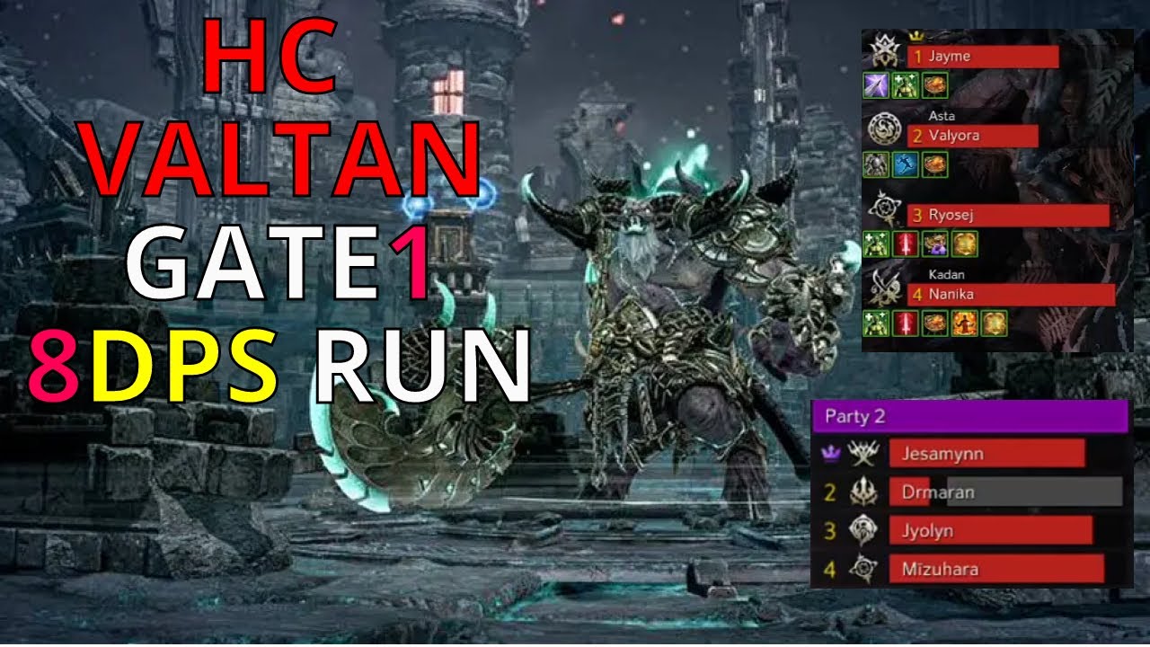 HC VALTAN GATE 1 - NO SUPPORT RUN- 8 DPS - YouTube