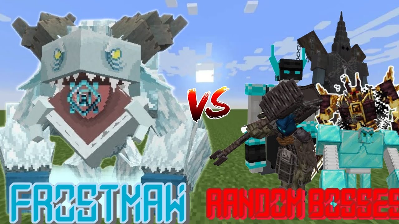 (Unofficial Mowzie's Mobs) Frostmaw Vs Random Bosses - YouTube