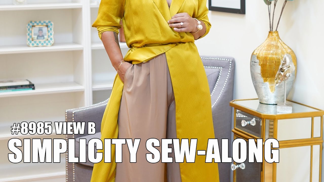 SIMPLICITY PATTERN #8985 SEW-ALONG: VIEW B PANTS - YouTube