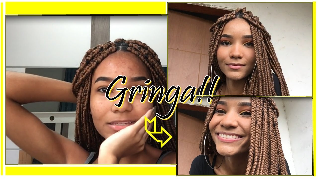 ME TRANSFORMEI EM GRINGA - MAKE, CABELO E LOOK!!! - YouTube