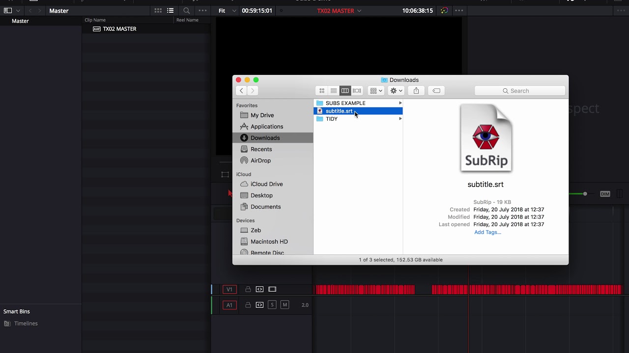 Transfering subtitles from Avid Media Composer to DaVinci Resolve - YouTube